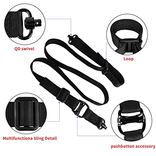 SGROW Rifle Sling Two Point Gun Slings with QD Sling Swivels, 2 Point ...