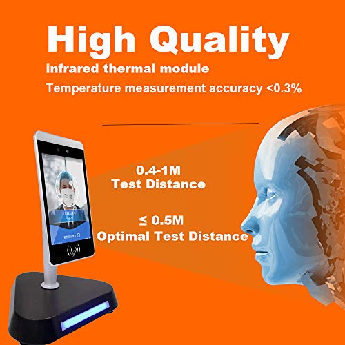 Buy JZH-Light 8 Inch Body Temperature Facial Recognition Camera IP ...