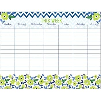 Amazon.com : So Chic Desktop Weekly Planner Pad Undated Calendar Desk ...