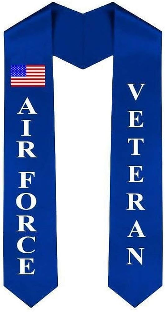 Amazon.com: Air Force Graduation Sash Stole - Veteran 72 Inches Royal ...