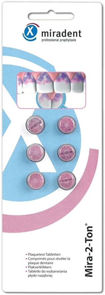 Miradent Mira-2 Ton Plaque test tooth staining tablets Pack of 6 – BigaMart