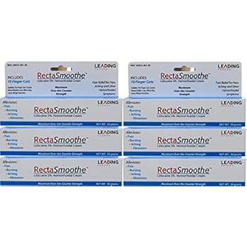 Amazon.com: RectaSmoothe Lidocaine 5% Hemorrhoidal Anesthetic Cream ...