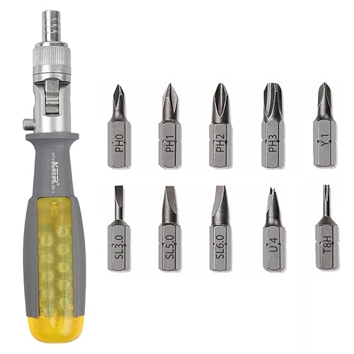 Ratcheting Screwdriver, KER Multi-tool Nut Screw Driver 10 in 1 ...