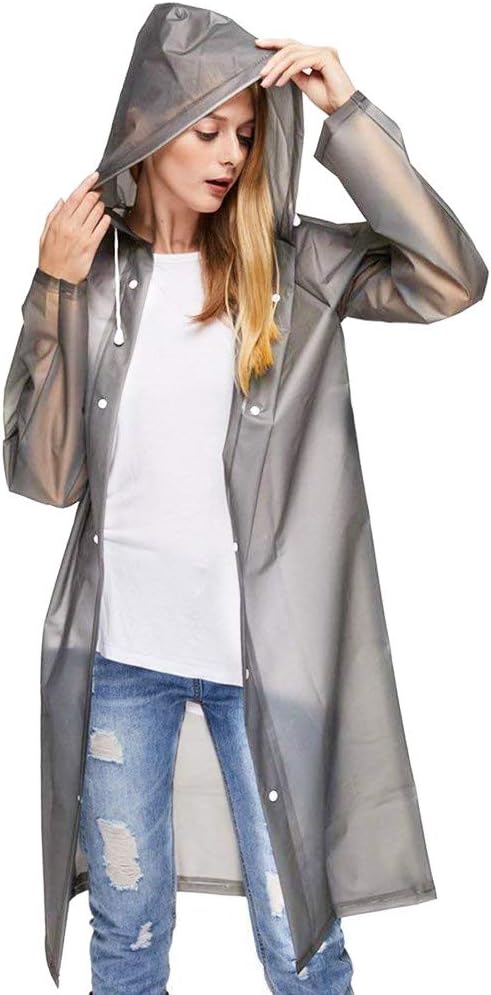Sycle circle Poncho Imperméable Transparent Réutilisable avec Capuche ...