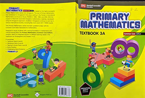 Singapore Math Primary Mathematics Common Core Edition Textbook 3A ...