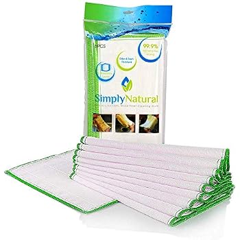 Amazon.com: Simply Natural Wood Fiber Cloth, 6 Pack Antibacterial Dish ...