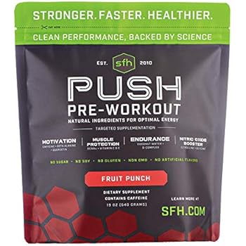 Amazon.com: Push Pre-Workout Powder (Fruit Punch) by SFH | Best Tasting ...