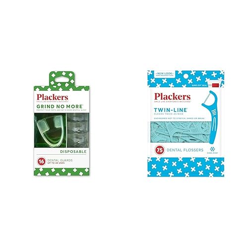 Plackers Grind No More Night Guard, 16 Count & Twin-Line Dental ...