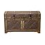 Amazon.com: Styled Shopping Newport Large Wood Storage Trunk Wooden ...