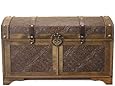 Amazon.com: Nostalgic Large Wood Storage Trunk Wooden Treasure Chest ...