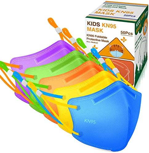 Hotodeal Kids KN95 Mask 50 Pcs, 5-Layers KN95 Masks for Children, Kids ...