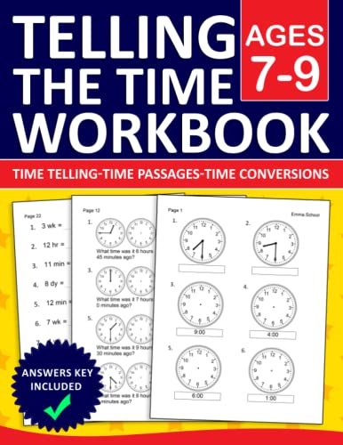 Telling The Time Workbook For Kids Ages 7 9 Time | Desertcart INDIA