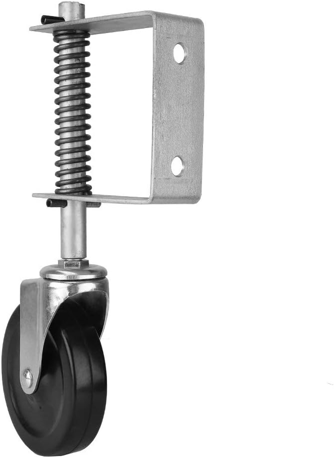 Gate Wheel – 4″ Rubber Gate Wheel Spring Loaded Gate Castor Heavy Duty ...