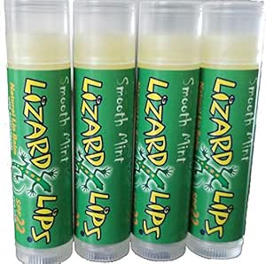 Amazon.com : Lizard Lips SPF 22 Lip Balm - Smooth Mint 4 Pack : Beauty ...