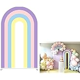 Amazon.com : Pastel Rainbow Purple Arch Backdrop Stand Covers for Girls ...