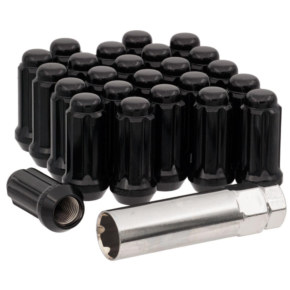 Mua 14x1.5 Bulge Acorn Spline Lug Nuts 1.9" Length - 6 Lug Kit with Key ...