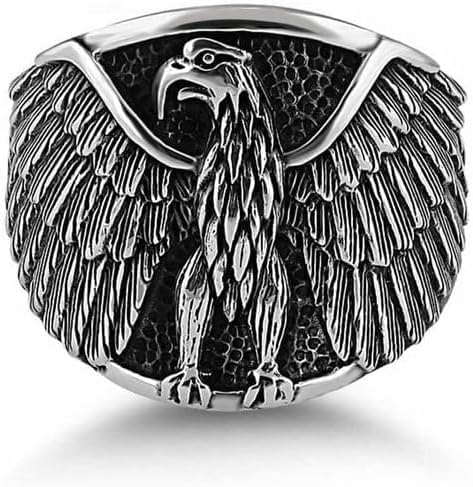 سعر 925 Silver Eagle Shape Ring For Men (8) فى مصر | بواسطة امازون مصر | كان بكام