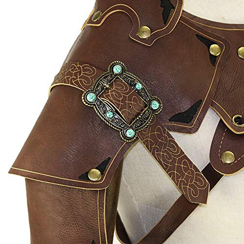 HiiFeuer Medieval PU Leather Chest Armor, Steampunk Retro Leather Armor ...