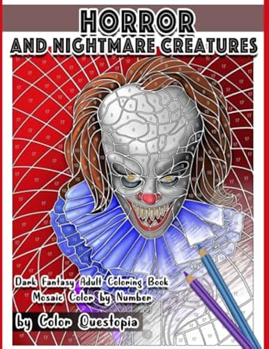 Horror and Nightmare Creatures Mosaic Color by Number Dark Fantasy ...