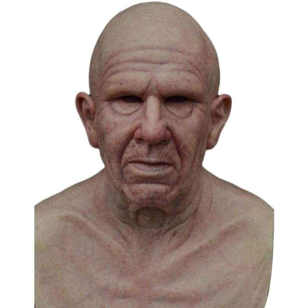 Enfudid Old Man Adult Mask Halloween Party Latex Mask Elder Old Man ...