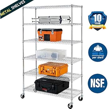 Amazon.com: NSF Wire Shelving Unit Height Adjustable Steel Commercial ...