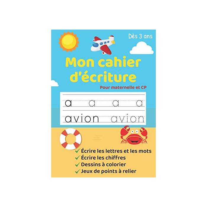 Buy Mon cahier d’écriture (Pour maternelle et CP): Apprendre à écrire ...
