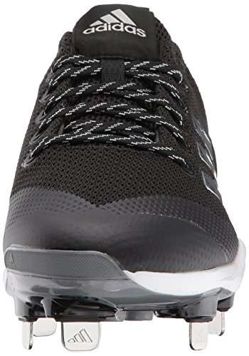 adidas Men’s PowerAlley 5 Softball Shoe, Black/Metallic Silver/White, 9 ...