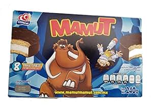 Gamesa Mamut. Irresistible Mexican Cookie/candy. Marshmallow Filled & Chocolate Cover. 1 box (8 ...