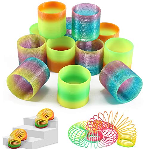 12 Pack Magic Rainbow Springs | Classic Novelty Colorful Rainbow Toy ...
