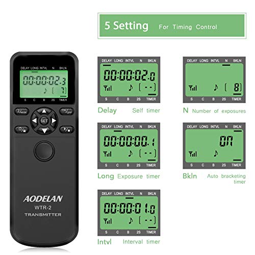 AODELAN Camera Wireless Shutter Release Timer Remote Control for Canon EOS R, ROS RP, EOS RA, R6 ...