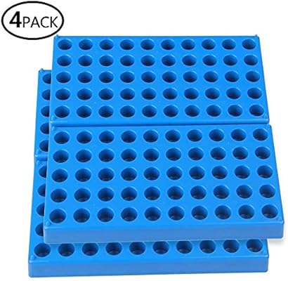 10 Packs Vial Rack Single Blue Holds 50 Standard 12 mm 2 mL vials ...
