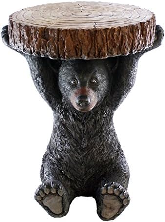 Pine Ridge Black Bear Table - 24" Tall Beautifully Hand-Painted and ...