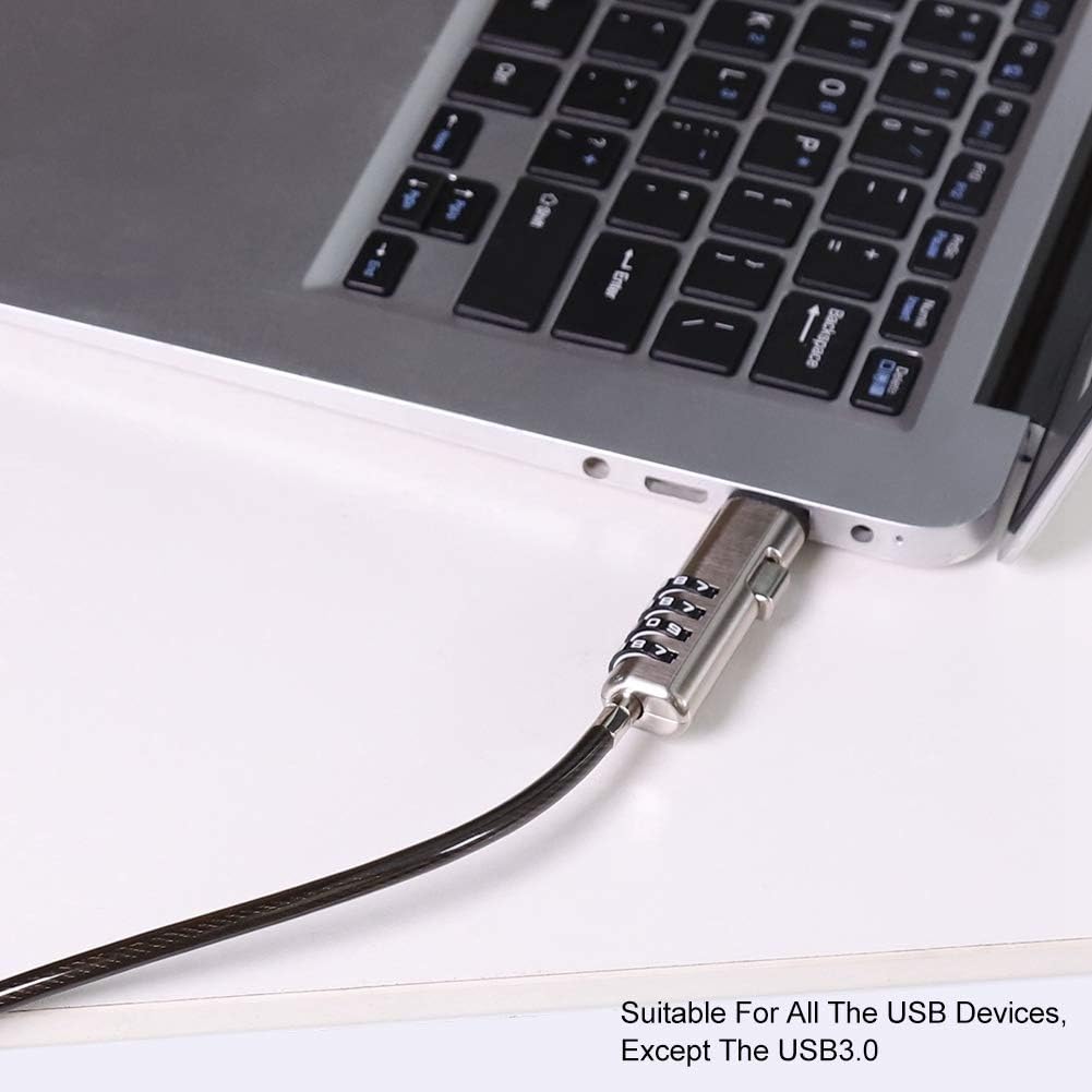 Laptop Anti-Theft Lock, 4 Digital Password Computer Security Anti-Theft ...