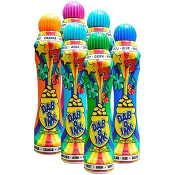 Amazon.com : Six Pack 4oz Dab-O-Ink Assorted Bingo Dauber : Sports ...