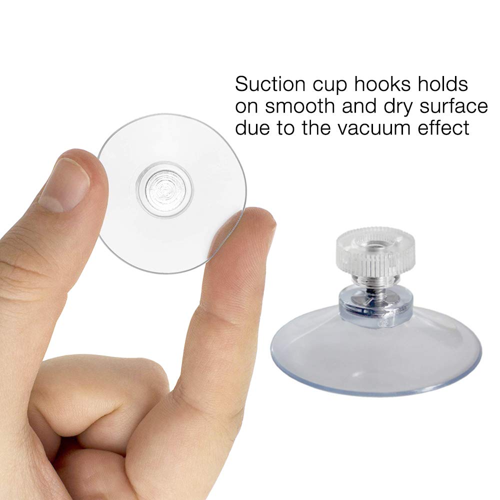Gobesty Suction Cup with Screw M4, 20 Pieces Thumb Screw Suction Cups ...