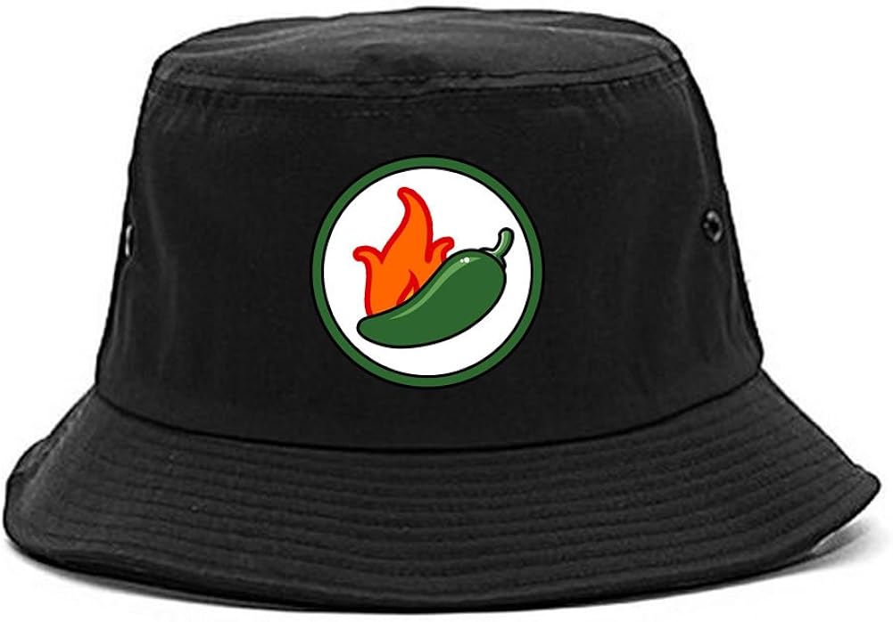Jalapeno Hot Pepper Chest Mens Bucket Hat Black at Amazon Men’s ...