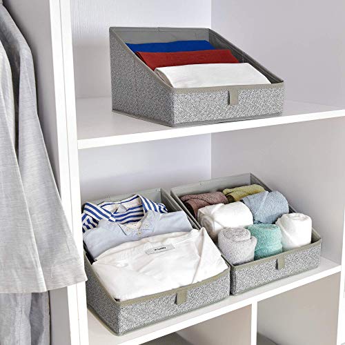 GRANNY SAYS Open Storage Bins, Closet Shelf Organizer Bins, Trapezoid ...