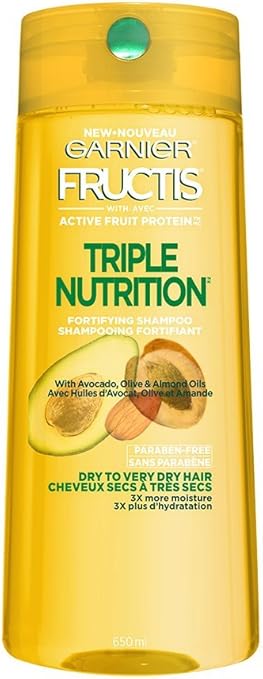 Garnier Fructis Triple Nutrition Shampoo With Avocado, Olive, Almond ...
