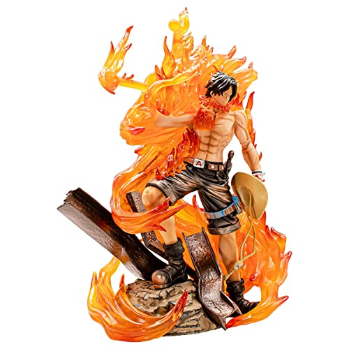 Portgas D. Ace Statue One Anime Piece Collectible Resin LED Mulitcolor ...
