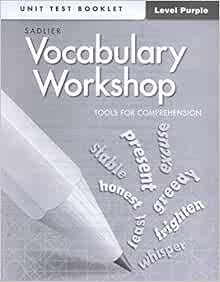 Vocabulary Workshop Level Purple Unit Test Booklet: Amazon.com: Books