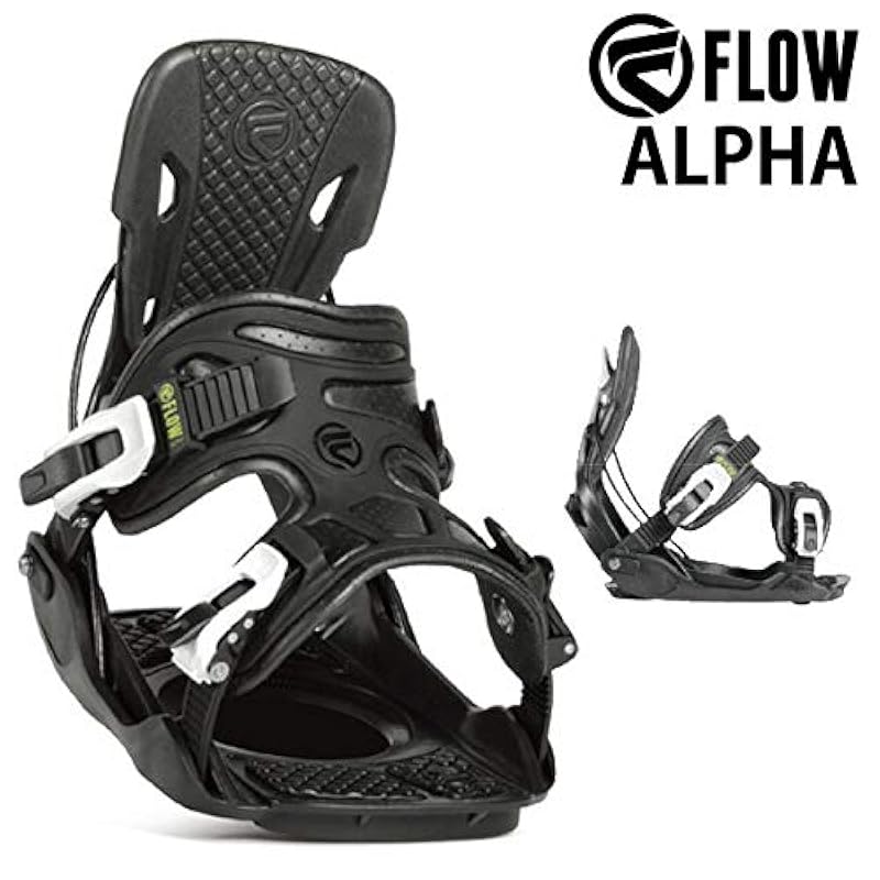 18-19 FLOW/플로우 ALPHA 알파 맨즈 레이디스 빈딩 바인딩 스노보드 2019 L(25.5～29.5cm) BLACK