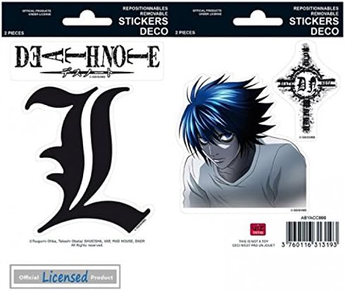 Amazon.com: 1art1 Death Note Sticker Set - L X5 (6 x 4 inches): Home ...