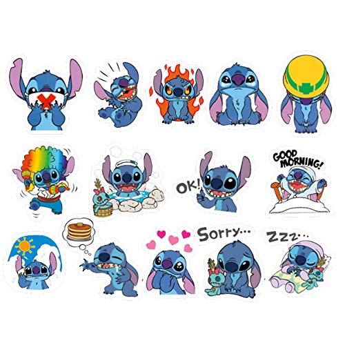 Cartoon Lilo & Stitch Stickers for Laptop Trendy Cartoon Waterproof ...