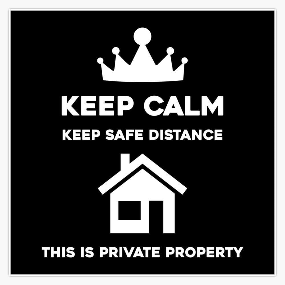Amazon.com: Keep Safe Distance This Is Private Property Vinyl Bumper ...