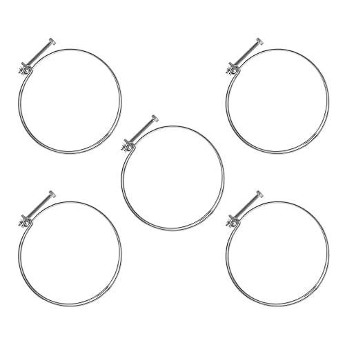 POWERTEC 70218 6 Inch Double Wire Hose Clamp with bolt, Adjustable Hose ...