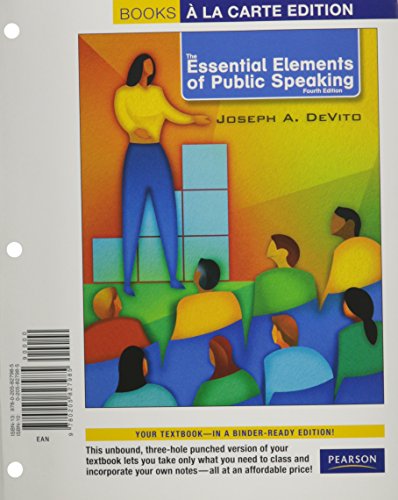 Amazon.com: The Essential Elements of Public Speaking, Books a la Carte ...