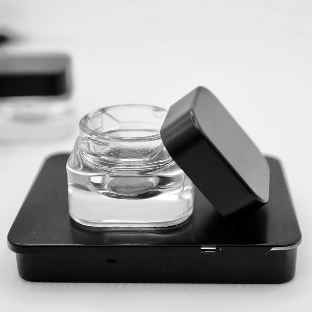 Child Proof 15ml Square jar Glass Containers (40 Pack) Cube Jar ...