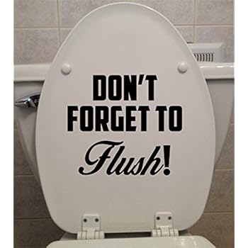 Please Flush The Toilet After Use Warning Sign Sticker Decal Design 6 ...