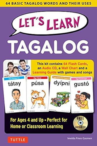 Let's Learn Tagalog Kit: 64 Basic Tagalog Words and Their Uses (Flash ...