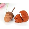 Amazon.com: Cute Squirrel Shape & Acorn Nut Tea Infusers set Loose Leaf ...